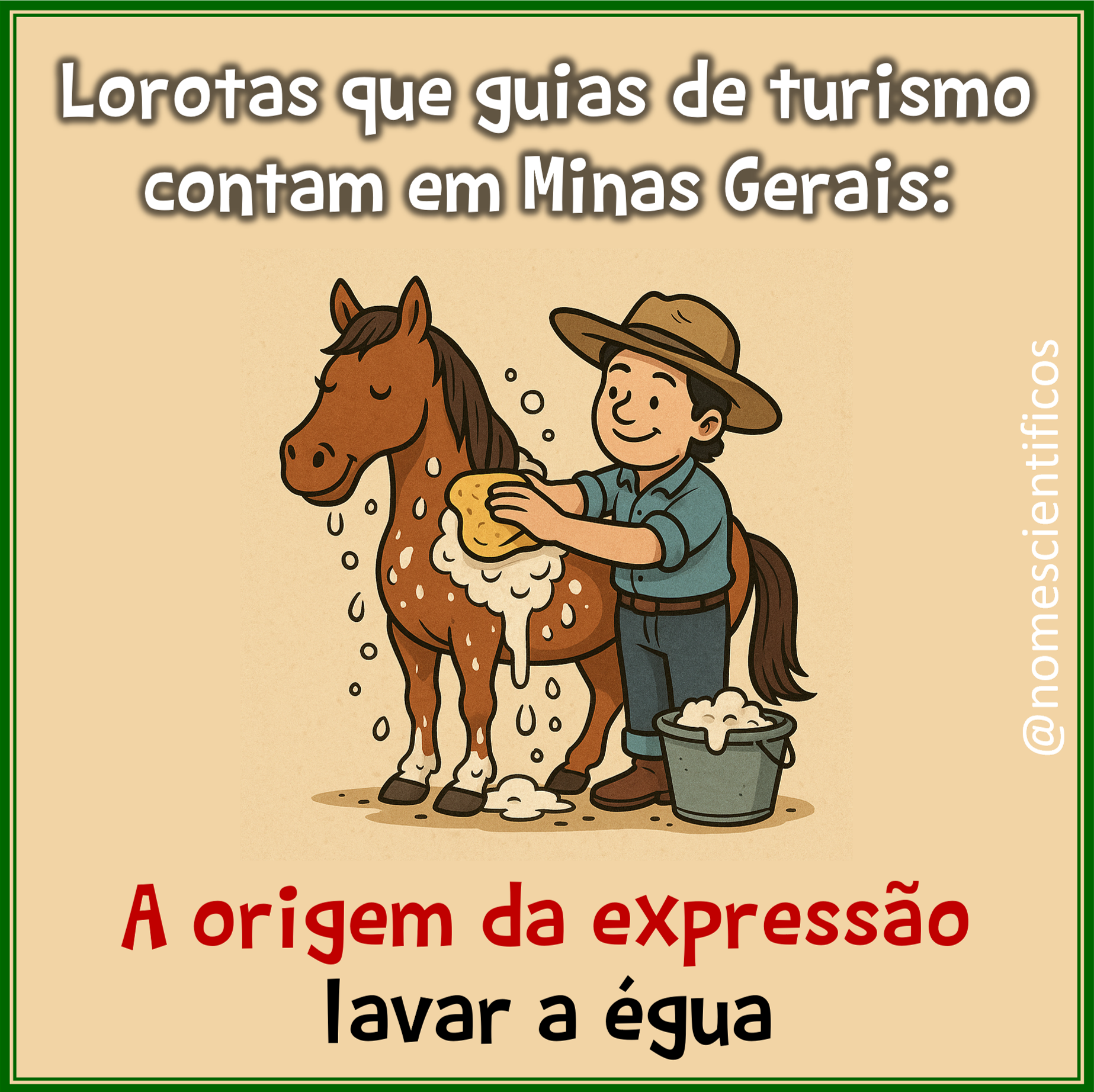 A origem da expressão ‘lavar a égua’ – Nomes Científicos